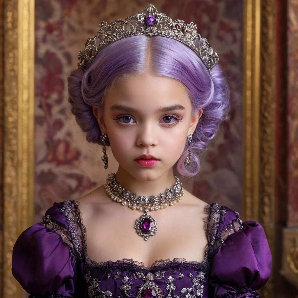 Full length portrait Adorable chibified purple ha... by Экзотическая ...