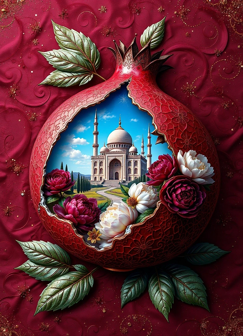 Neorococo style digital image. Gorgeously created ripe re... by ...